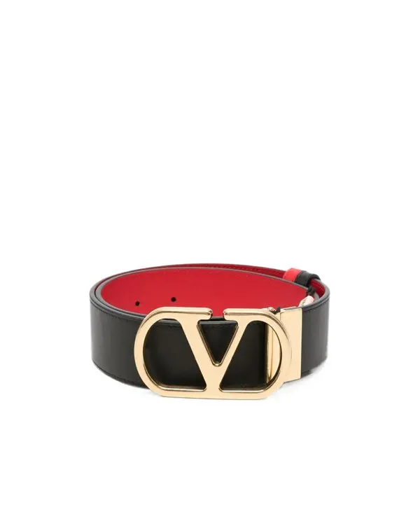 Valentino Garavani Vlogo Signature Leather Belt