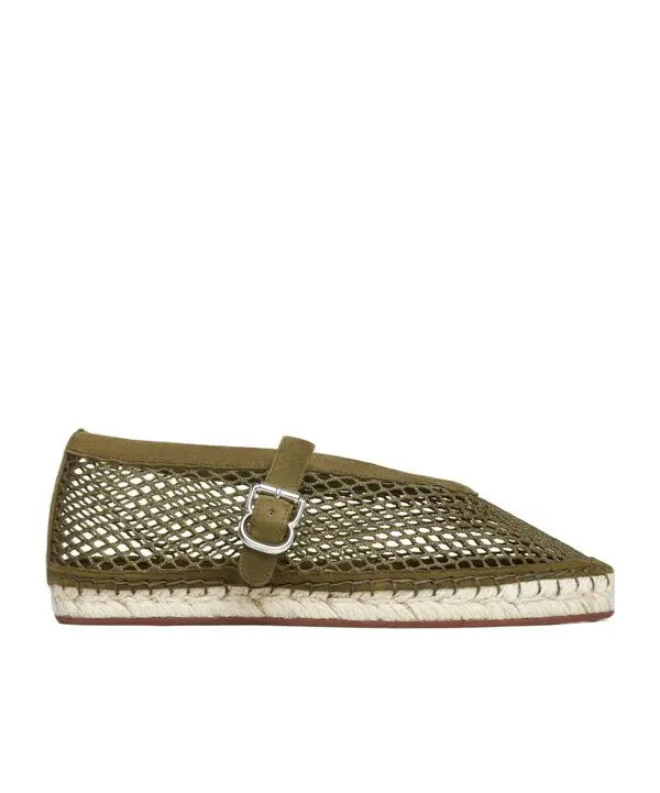 Alaïa Espadrilles With Fishnet And Buckled Straps