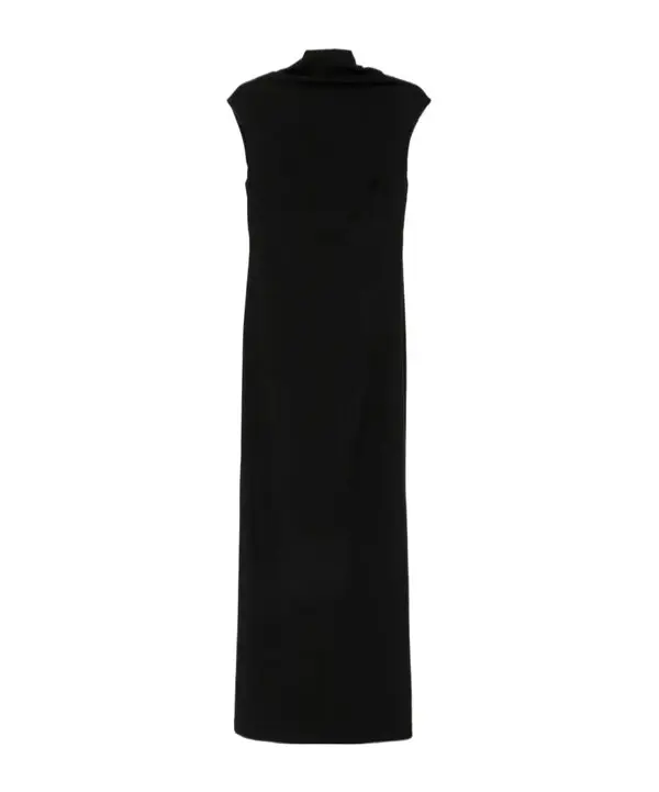 Brunello Cucinelli Monili-trim V-back Gown - Black