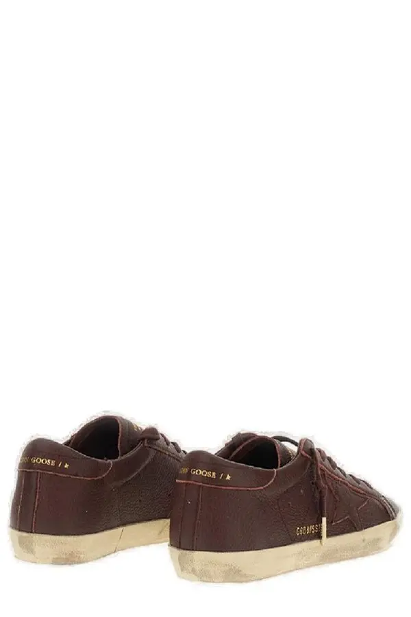 GOLDEN GOOSE Super Star Lace-up Sneakers - Bordeaux