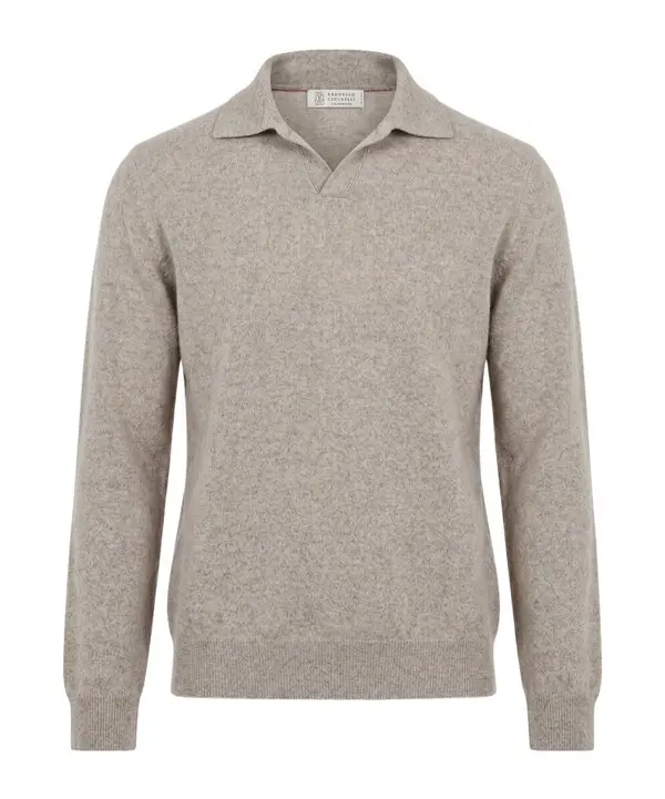 Brunello Cucinelli Collared Long-sleeved Knit Sweater