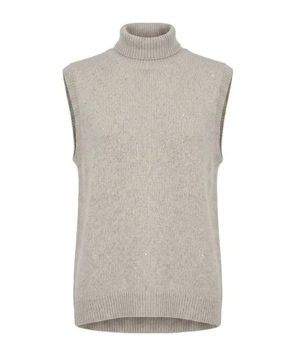 Brunello Cucinelli High-neck Sleeveless Knitwear