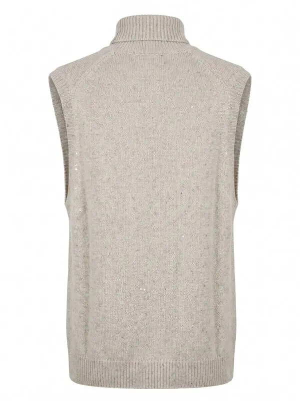 Brunello Cucinelli High-neck Sleeveless Knitwear