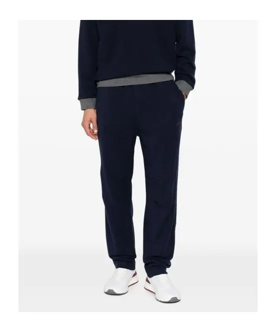 Brunello Cucinelli Logo-embroidered Drawstring Track Pants