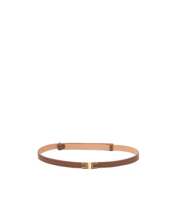 Elisabetta Franchi Buckle Belt - Sigaro