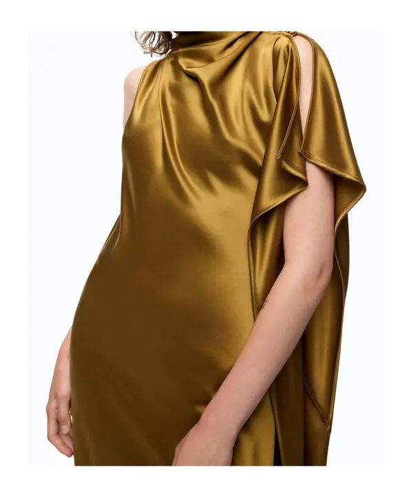 Pinko Draped Cutout Detail Maxi Dress