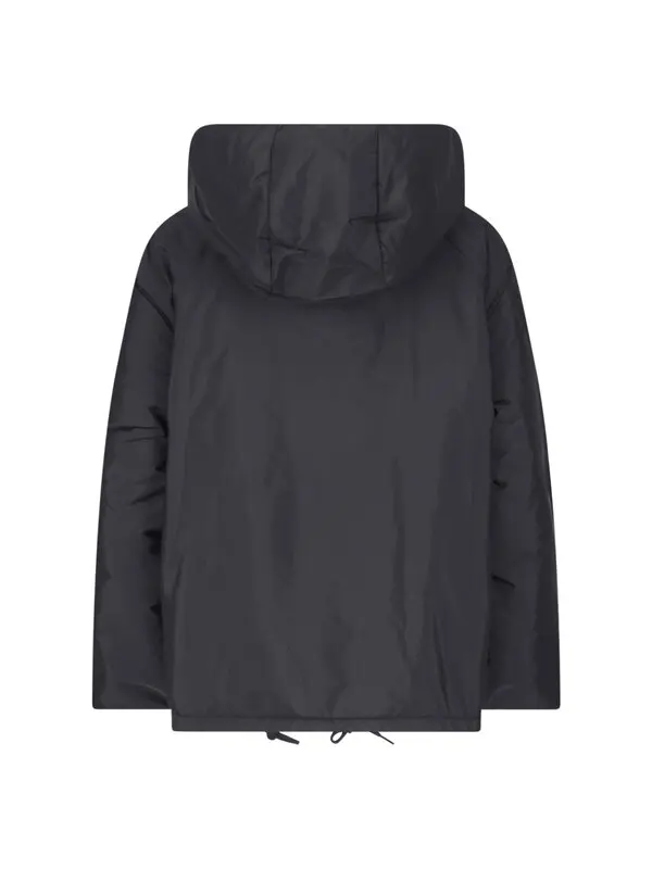 Prada Hooded Jacket With Button Detail