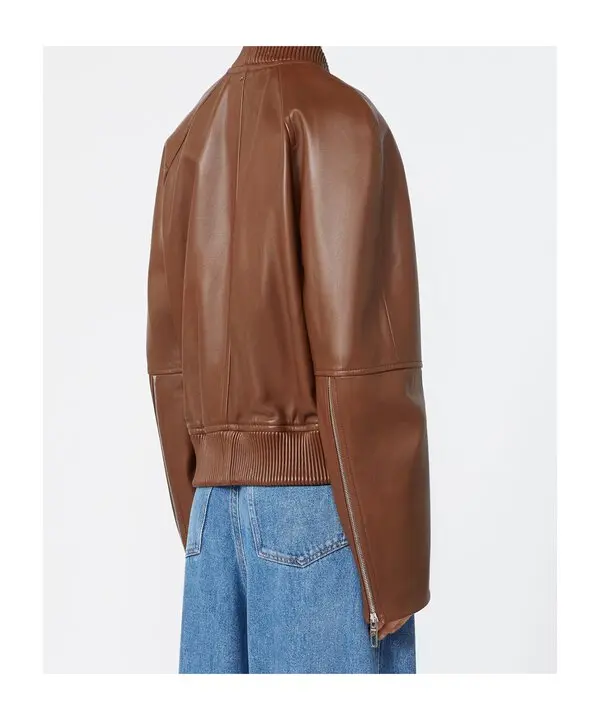 Sportmax Nappa Leather Bomber Jacket