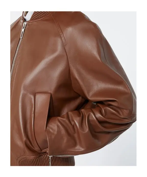Sportmax Nappa Leather Bomber Jacket