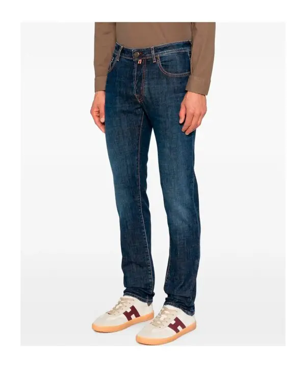 Jacob Cohen Logo-patch Straight-leg Jeans