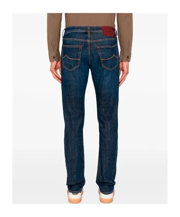Jacob Cohen Logo-patch Straight-leg Jeans