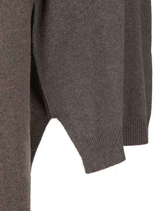 Rick Owens Ribbed Crew Neck Knitted Sweater - Black