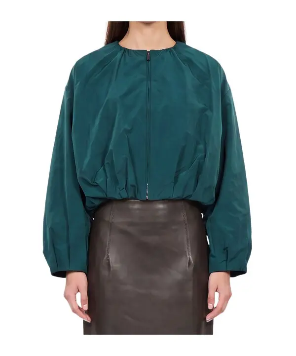 Max Mara Butterfly Cropped Zip-up Jacket - Green