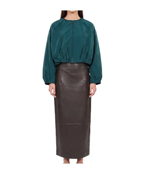 Max Mara Butterfly Cropped Zip-up Jacket - Green
