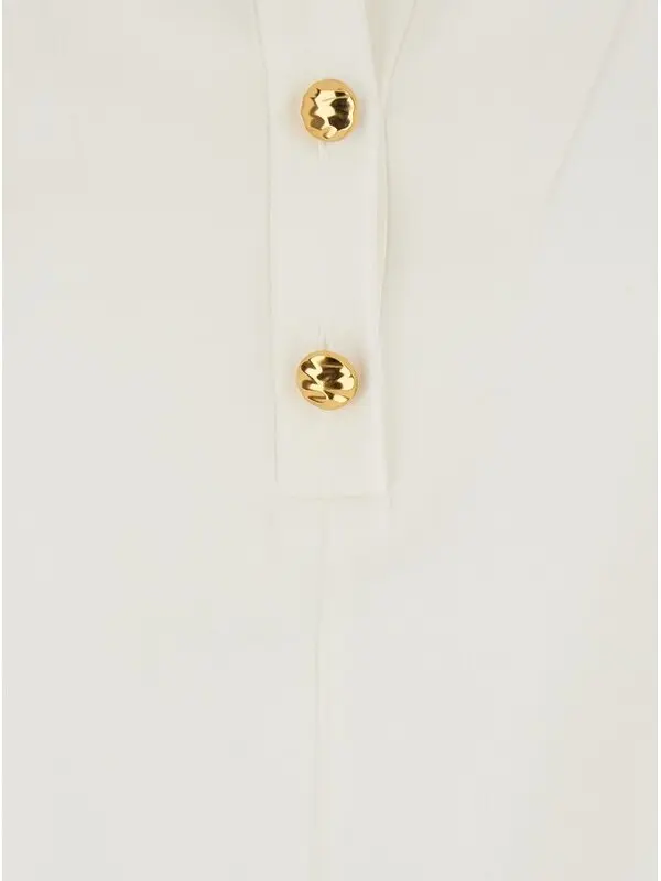 Max Mara Mstaia Buttoned Long Sleeve Top - Silk