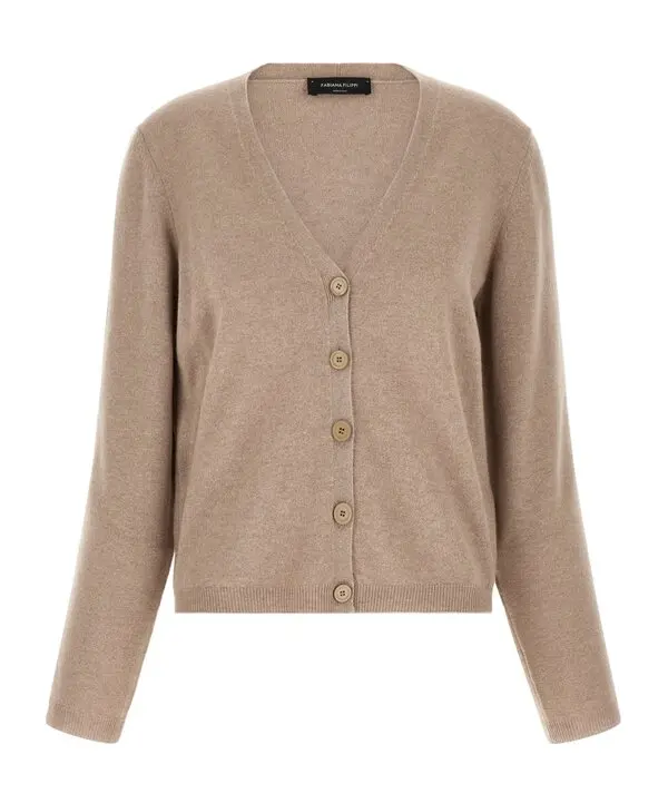 Fabiana Filippi Filo Diamante' Cardigan - Beige