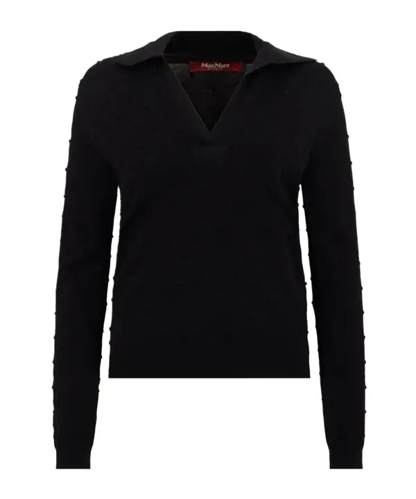 Max Mara Bobble-knit Polo Sweater