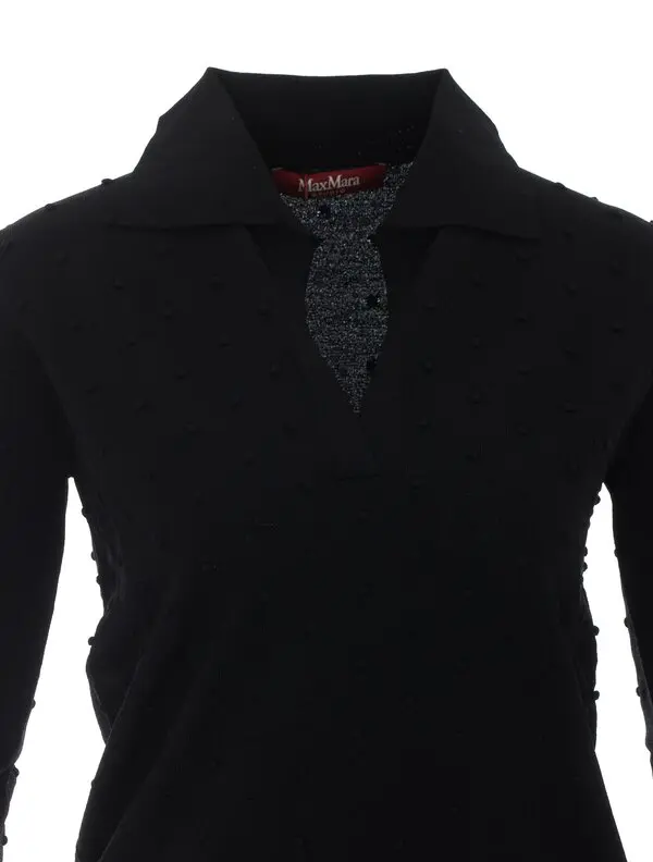 Max Mara Bobble-knit Polo Sweater