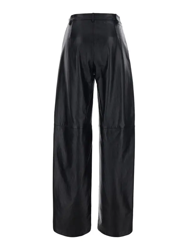 Max Mara Legno Wide-leg Leather Trousers