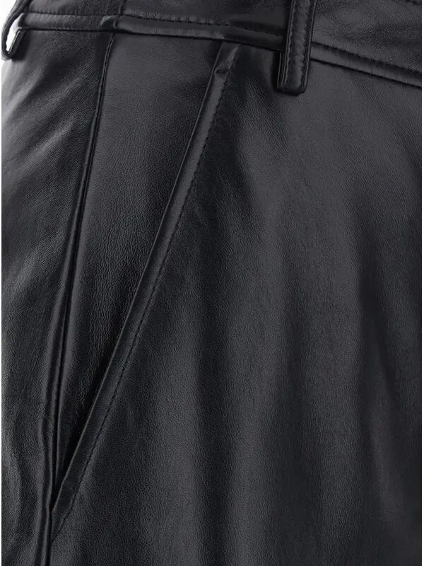 Max Mara Legno Wide-leg Leather Trousers