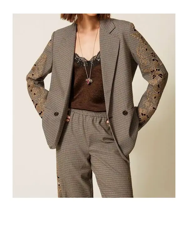 TWINSET Double-breasted Long-sleeve Blazer