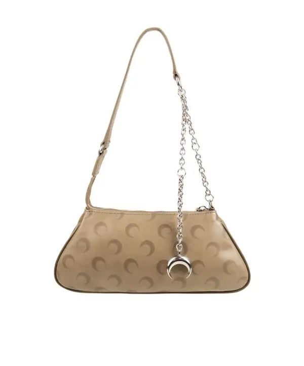 MARINE SERRE Printed Shoulder Bag - Inverted Tan