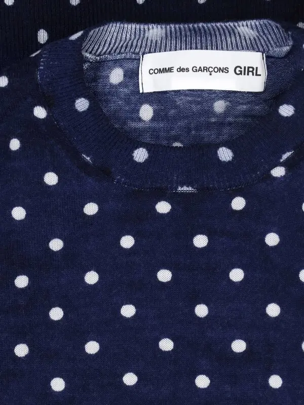 Comme Des Garçons Polka Dot Crewneck Jumper