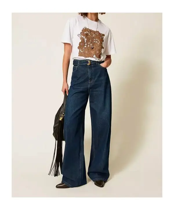 TWINSET Floral Embroidered T-shirt