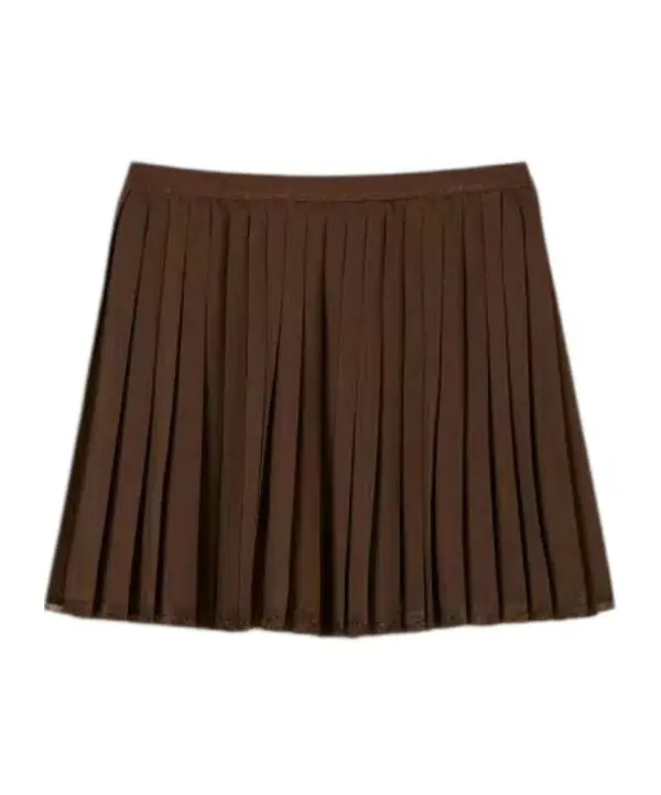 TWINSET Pleated Crepe Skirt With Logo Waistband - Red