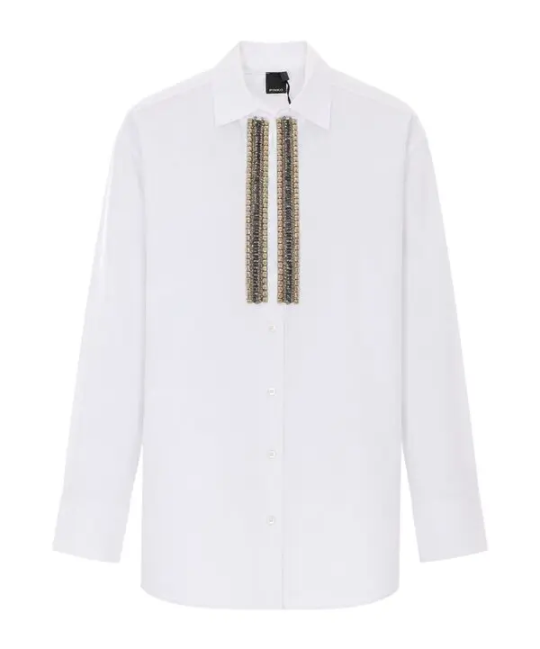 Pinko Embellished Long Sleeve Shirt - White