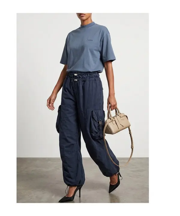 Attico Mock Neck Oversized T-shirt