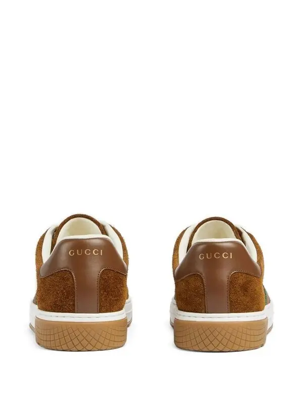 Gucci Ace Web-detail Low-top Sneakers - Brown