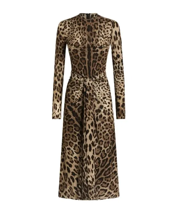 Dolce & Gabbana Leo- Viscose Jersey Dress - Print