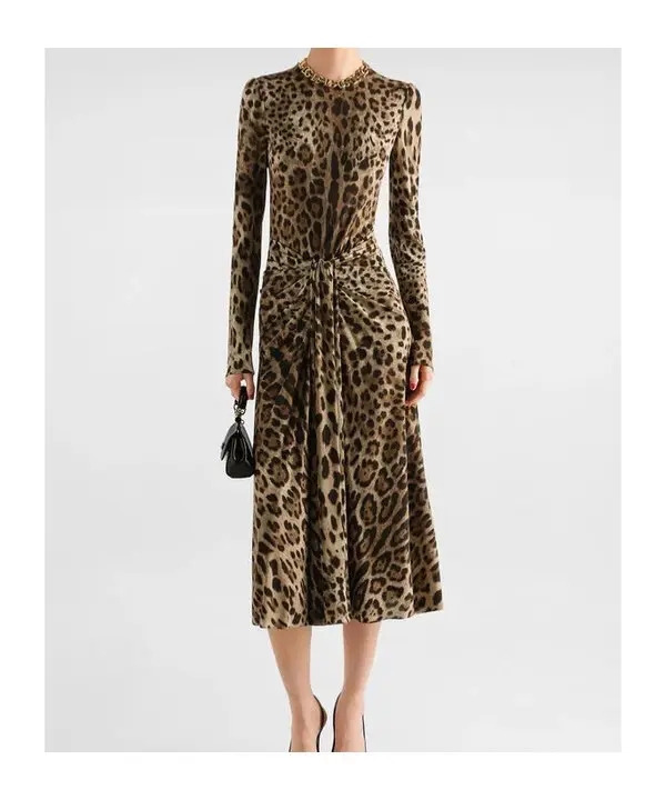 Dolce & Gabbana Leo- Viscose Jersey Dress