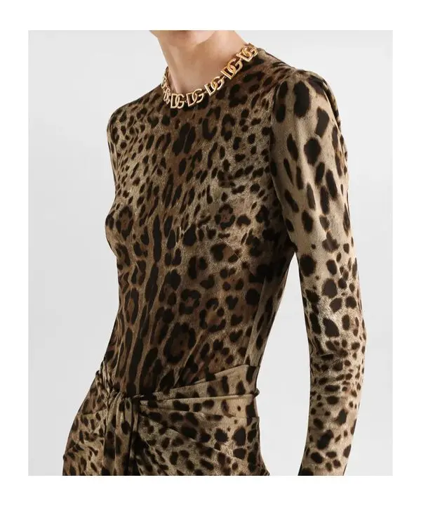 Dolce & Gabbana Leo- Viscose Jersey Dress