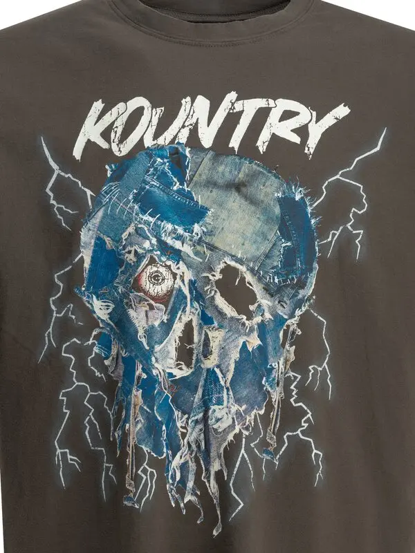 Kapital Denim Face' Crew-neck T-shirt
