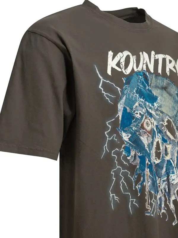 Kapital Denim Face' Crew-neck T-shirt