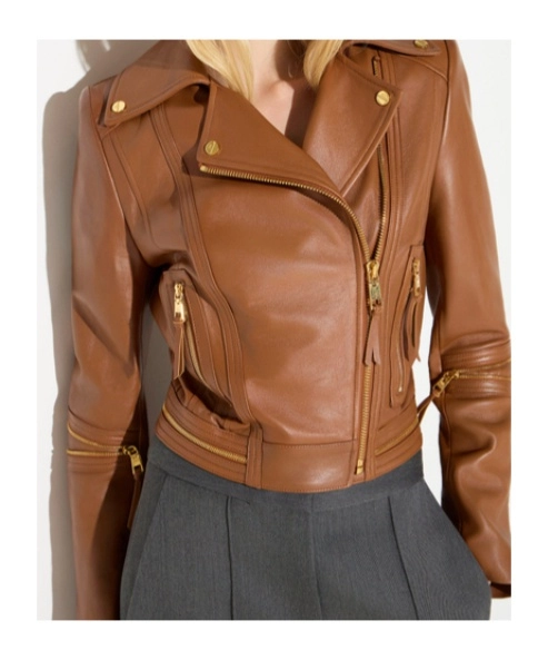Elisabetta Franchi Leather Biker Jacket