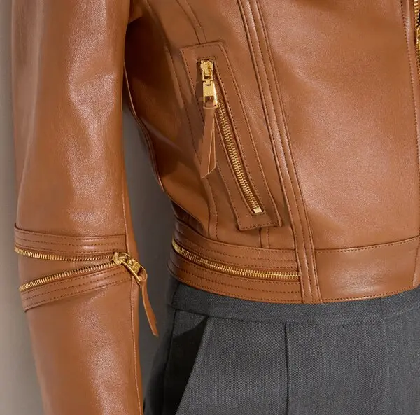 Elisabetta Franchi Leather Biker Jacket