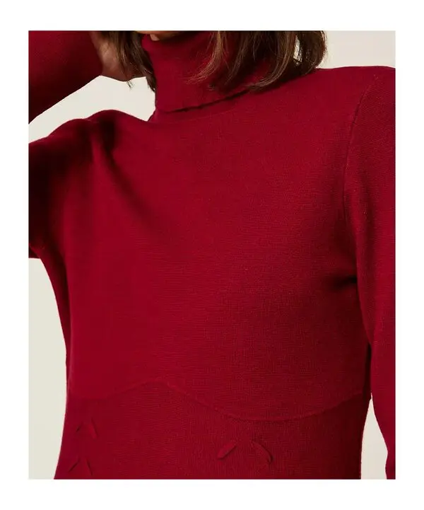 TWINSET High Neck Knit Mini Dress