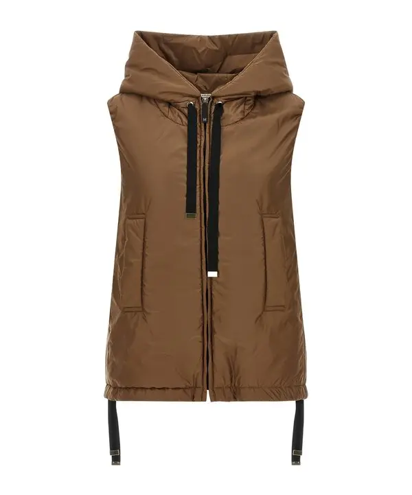 Max Mara Greengo Sleeveless Hooded Jacket - Brown