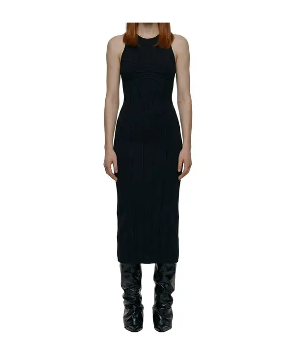 Attico Sculptural Corset Midi Dress