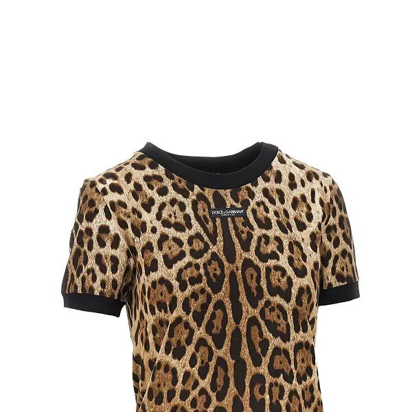 Dolce & Gabbana Leo-printed Crewneck T-shirt - Black
