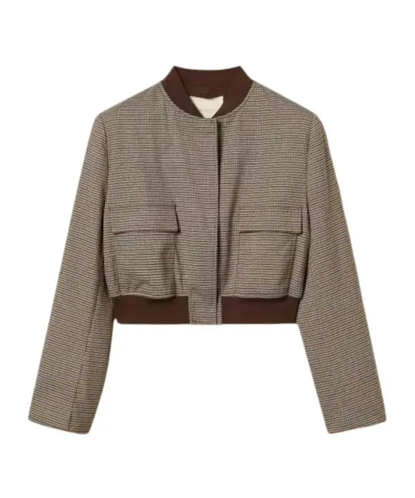 TWINSET Houndstooth Cropped Jacket