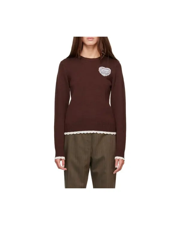 GANNI Logo Patch Knitted Jumper - No