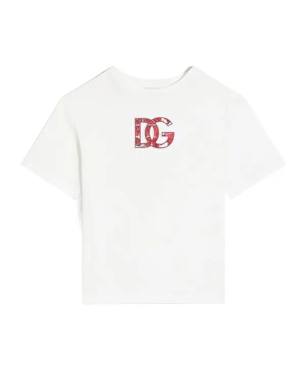 Dolce & Gabbana Jersey T-shirt With Embossed Logo - White