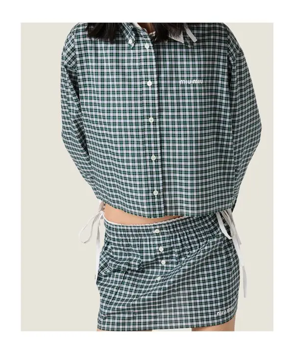 Miu Miu Plaid Shirt