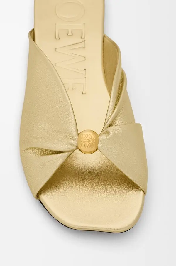 Loewe Pebble Soft Slide In Laminated Lambskin