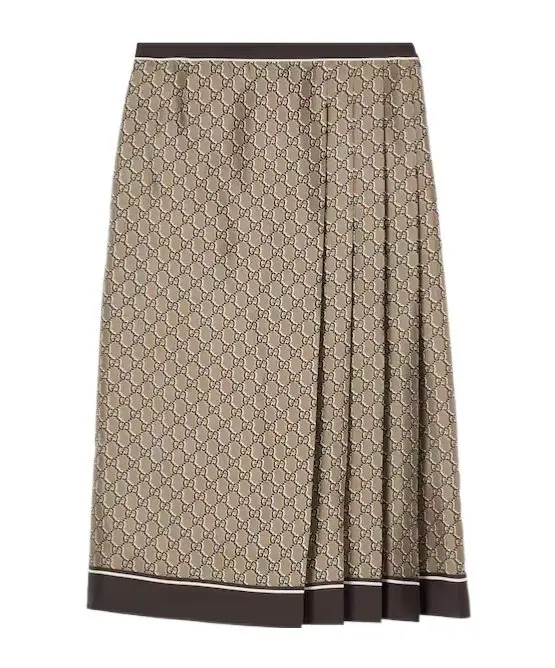 Gucci Gg Printed Silk Skirt