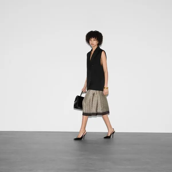 Gucci Gg Printed Silk Skirt